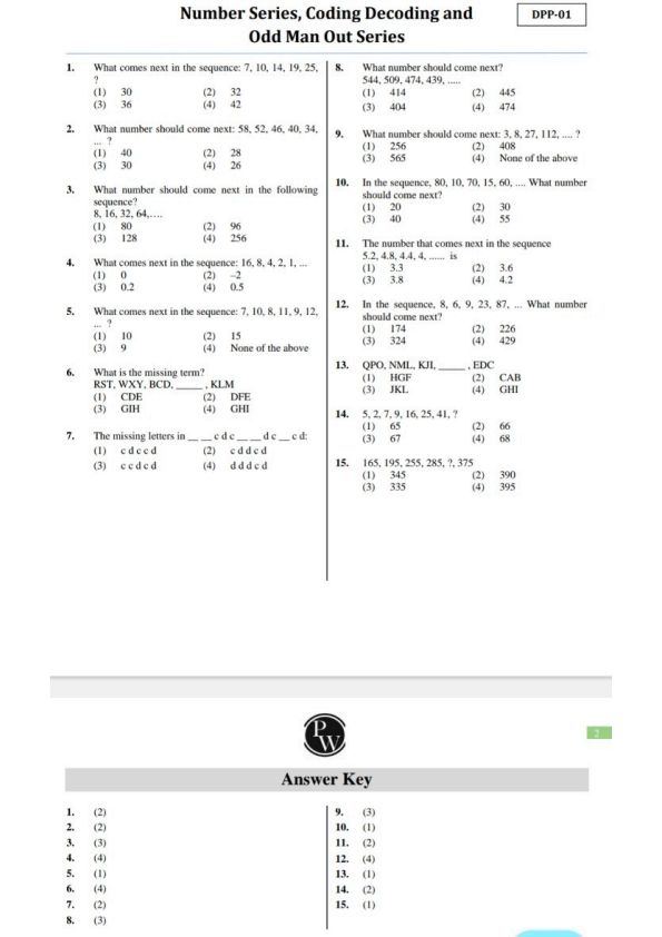 Download Quantitative aptitude Number series, coding, decoding and odd ...